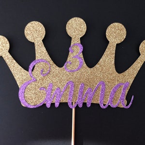 Princess Birthday Cake Topper, Any Name Any Age Cake Topper, Birthday ...
