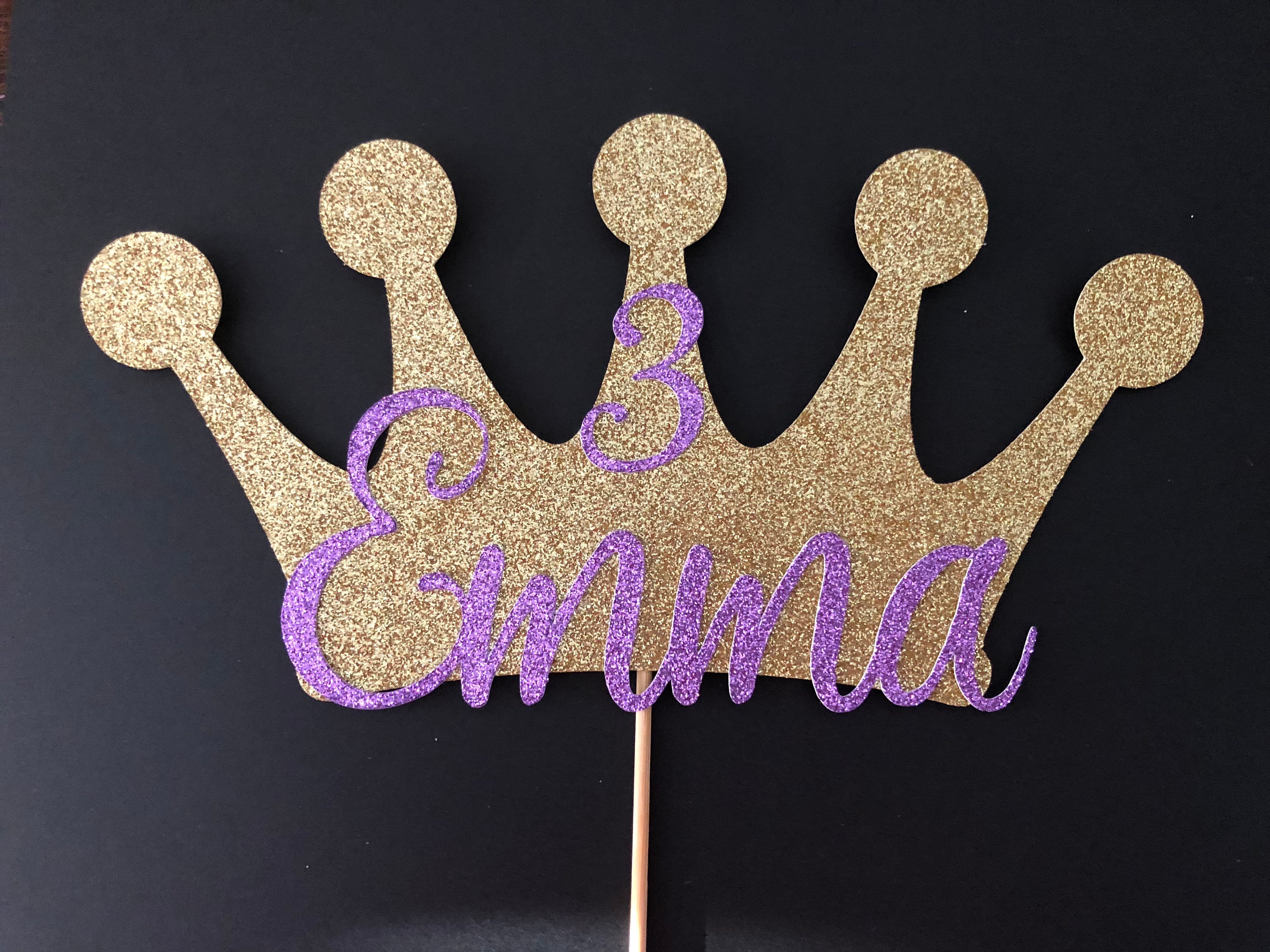 Princess Birthday Cake Topper Any Name Any Age Cake Topper - Etsy