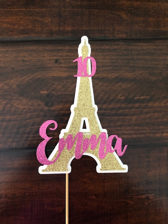 Eiffel Tower Cake Topper Paris Cake Topper Birthday Cake | Etsy