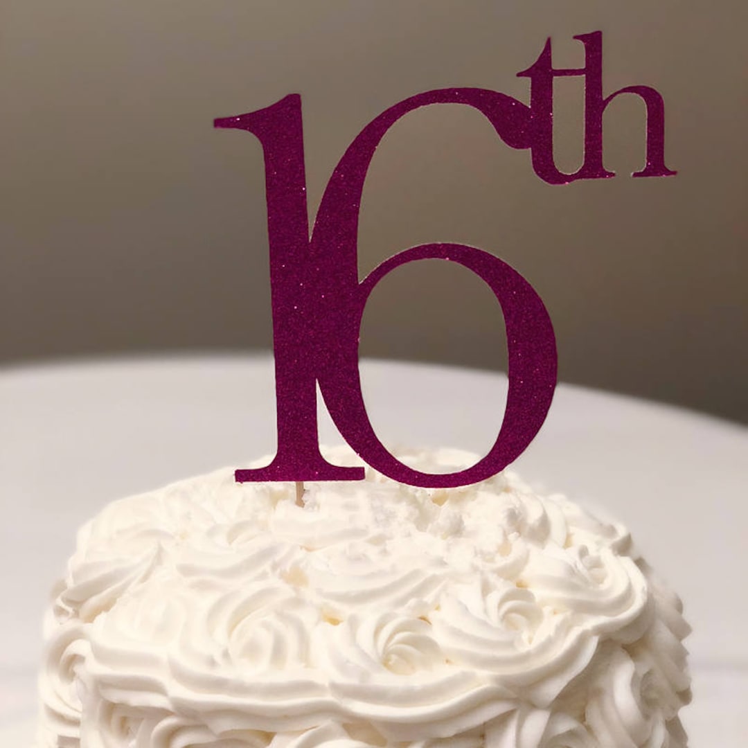 16th Birthday Cake Topper, 16th Cake Topper, Sweet Sixteen, Customize ...