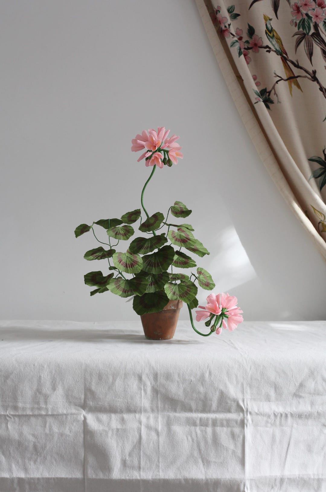 Standard Pink Paper Geranium / First Anniversary / Crepe Paper Flowers ...