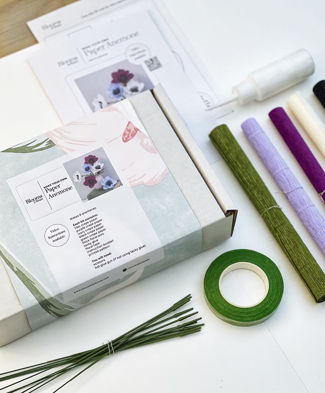 Make Your Own Paper Anemone Craft Kit Paper Flower Paper Crafts Unique ...