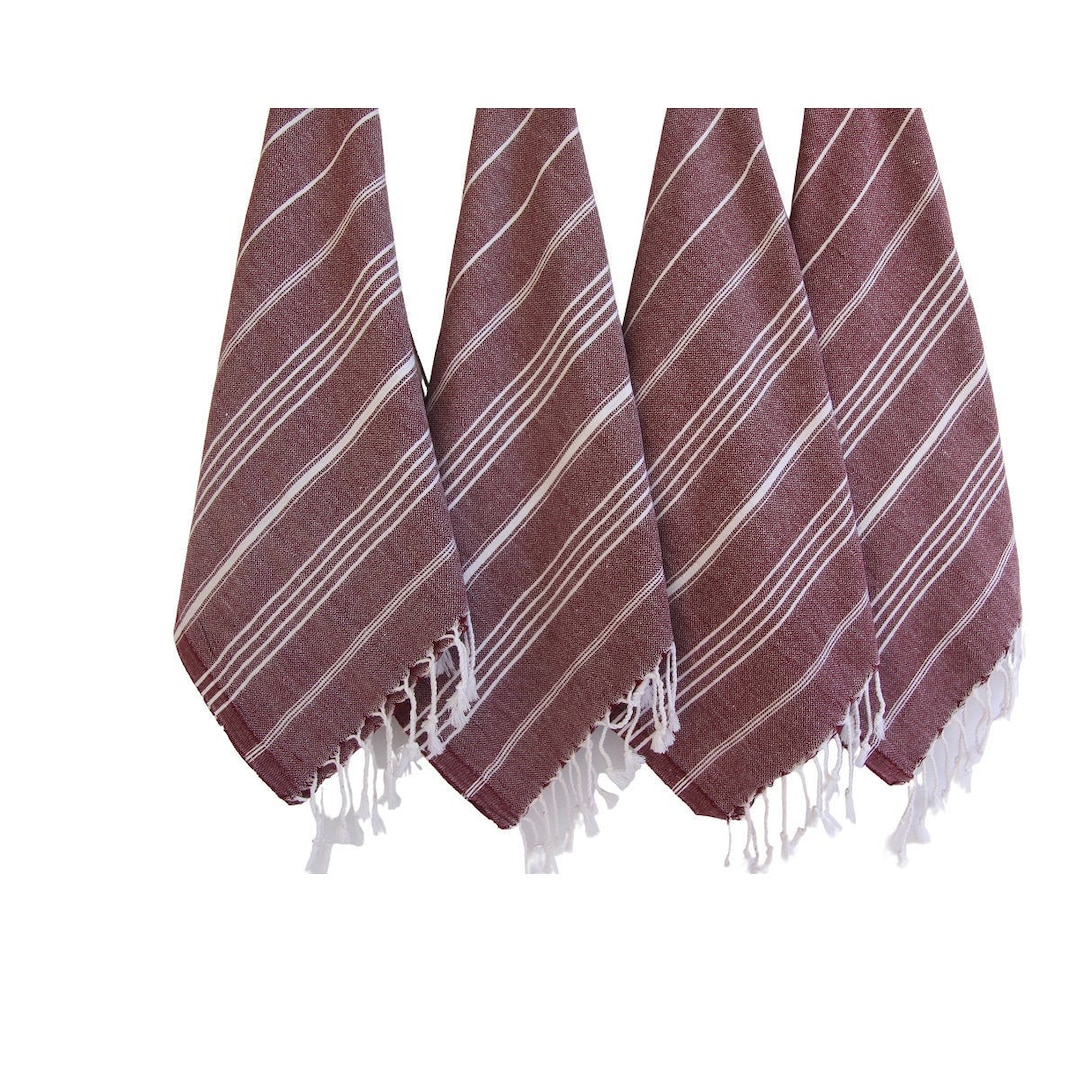 Burgundy Hand Towel, Cotton Tea Towel, Kitchen Towel, Dish Towel ...