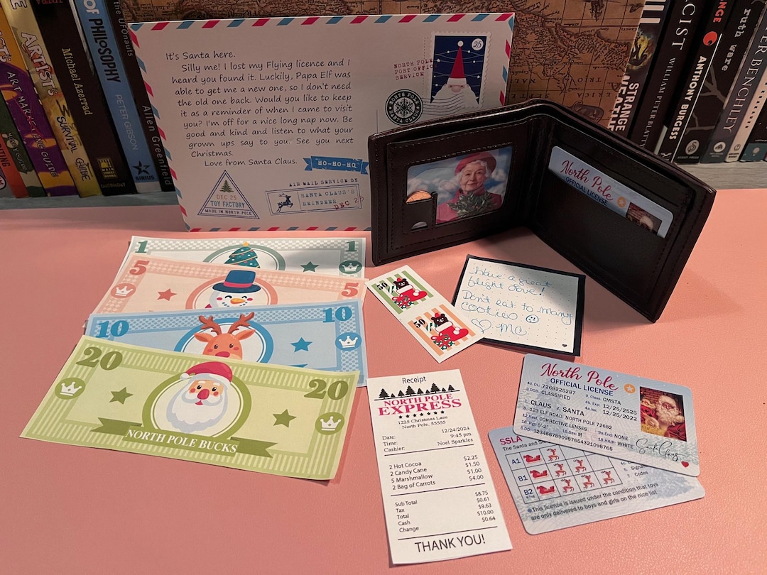 Santa's Wallet, Christmas, Santa, Christmas Gift - Etsy