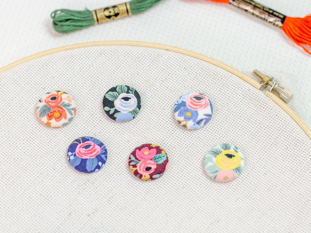 Floral Needle Minder - Fabric Needle Keeper - Magnetic Pin Holder ...