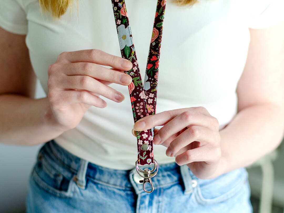 Fabric Lanyard for Keys Soft Badge Lanyard Women's Neck Lanyard Gift ...