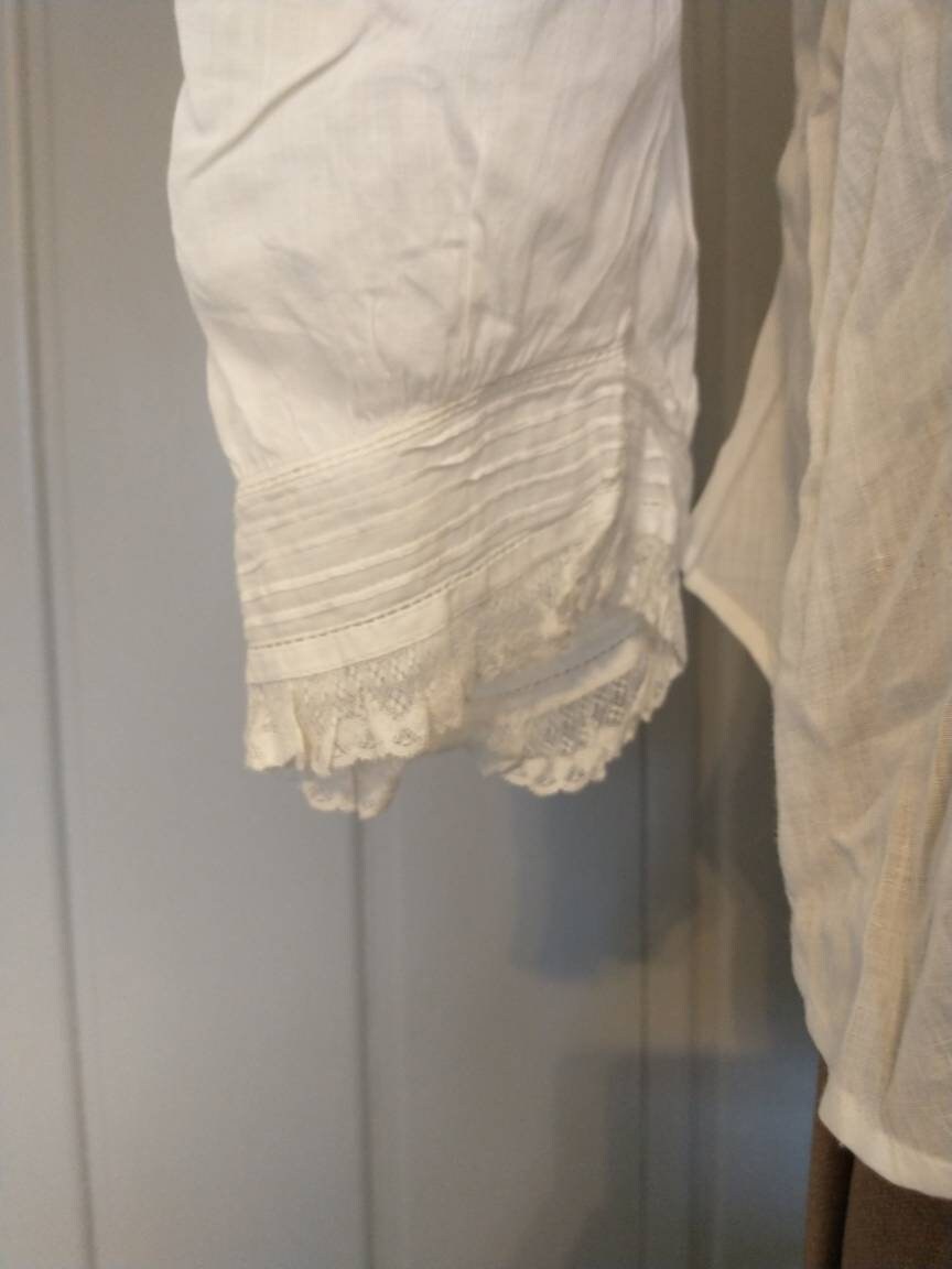 1890s Victorian Edwardian Linen and Lace Blouse Medium Pearl Buttons - Etsy