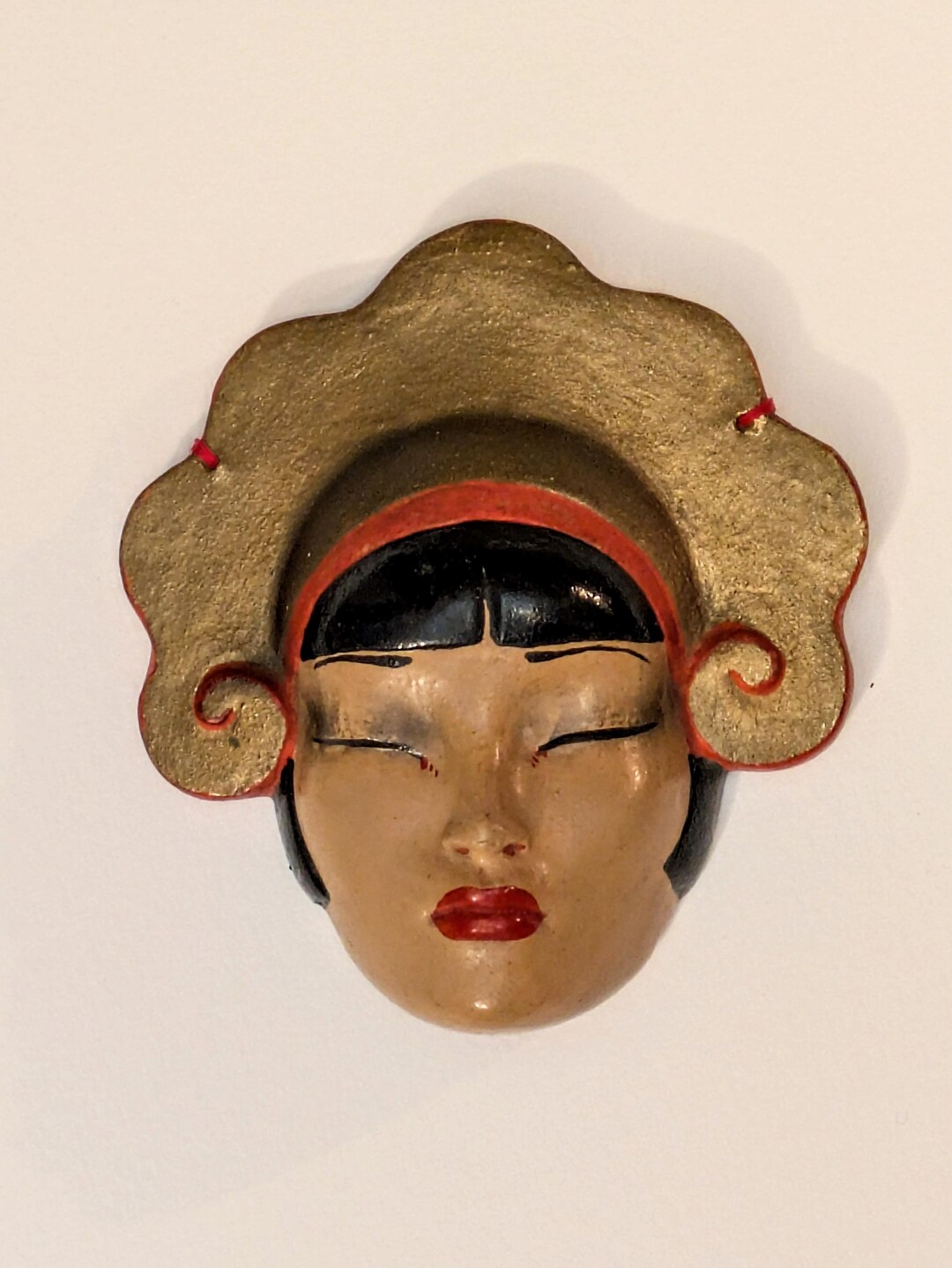 1930's Art Deco Dorothy Margot Face Mask Miniature Wall Decor Chinese ...