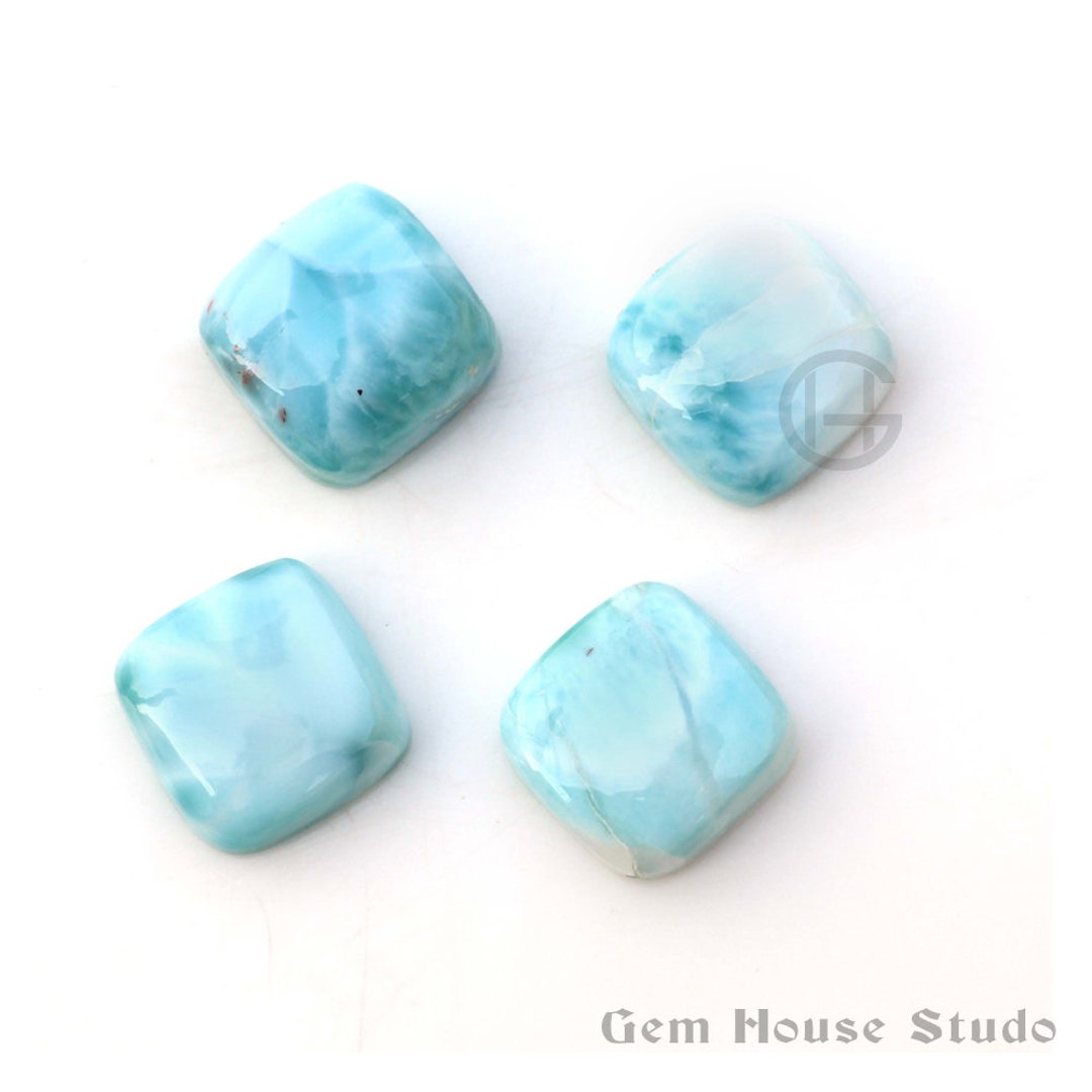 Piedra preciosa de cabujón de cojín de Larimar natural, piedra ...