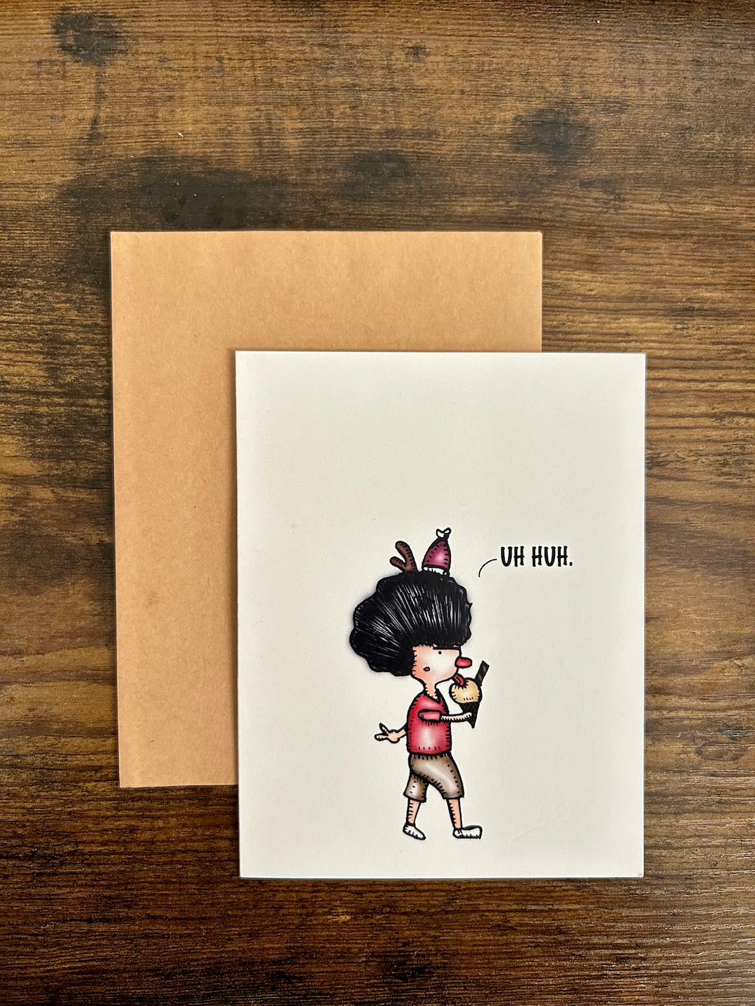 Uh Huh / 4.25 X 5.5 Inch / Funny Card - Etsy