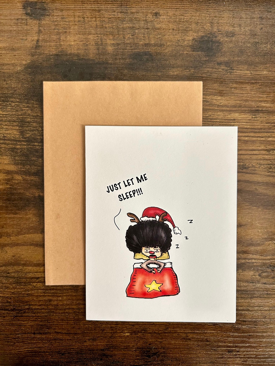 Just Let Me Sleep / 4.25 X 5.5 Inch / Holiday Card - Etsy