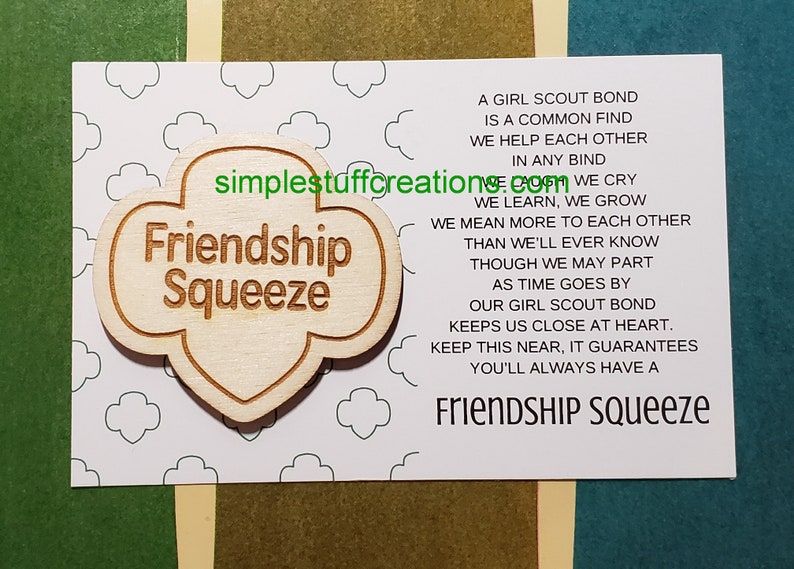 Scout Friendship Squeeze Token / Pocket Hug - Etsy