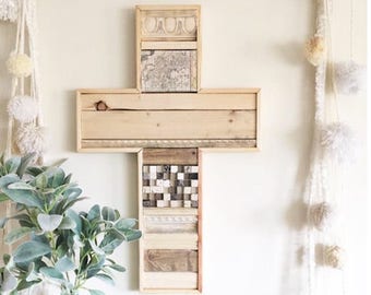 Wood Cross Mosaic Tile - Etsy
