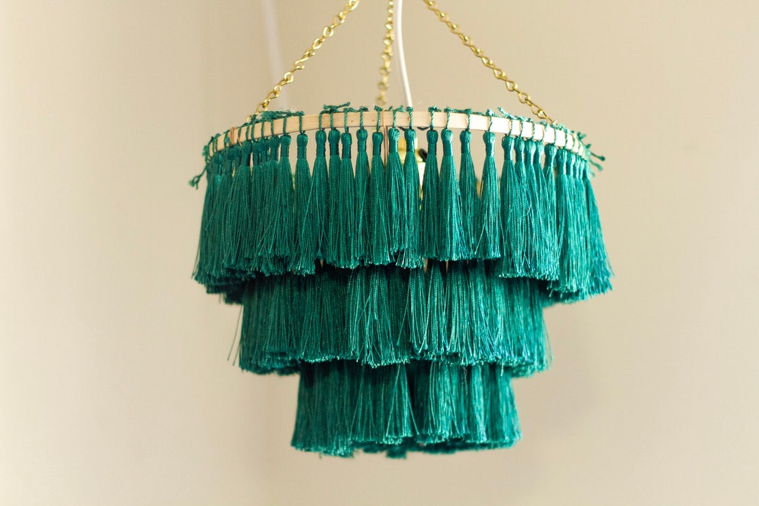 Tassel Chandelier|handmade|boho|lighting|nursery|bedroom| - Etsy Australia