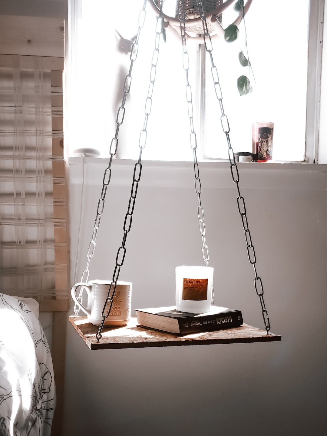 Hanging Nightstand| Bedside Table| End Table| Minimal| Scandinavian - Etsy