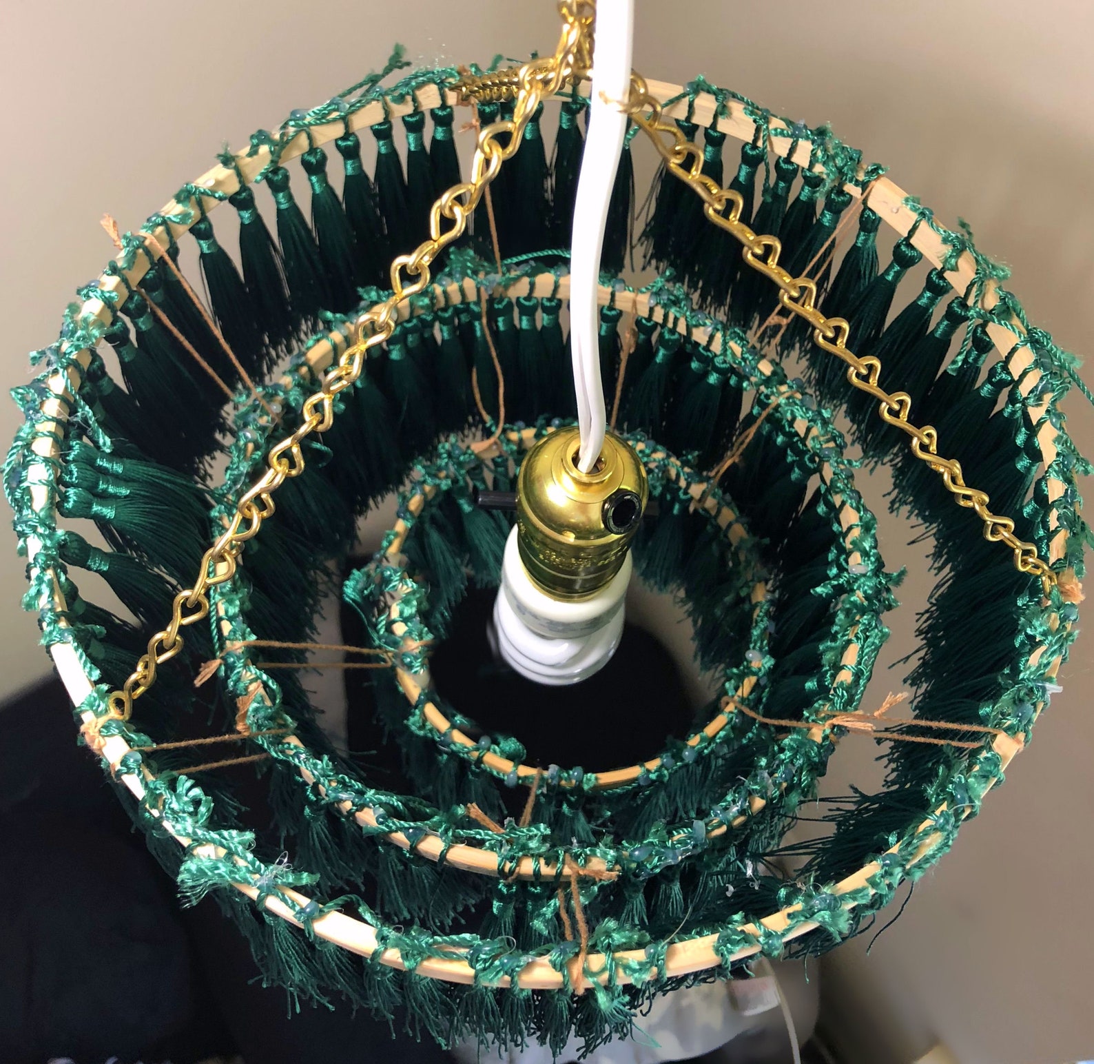 Tassel Chandelierhandmadeboholightingnurserybedroom - Etsy