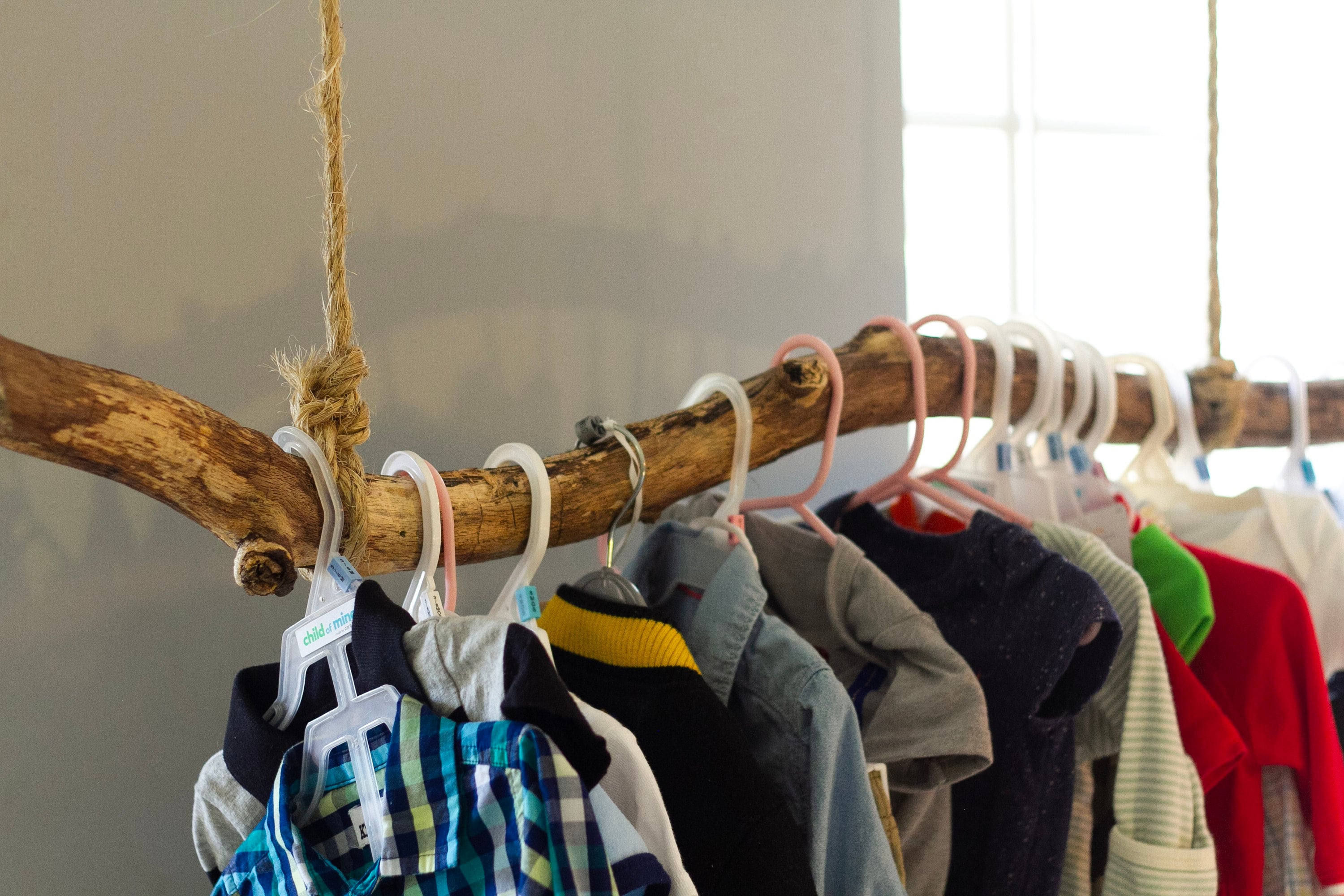 Hanging Natural Branch Clothing Rack|clothing Rail|nursery|jewelry ...