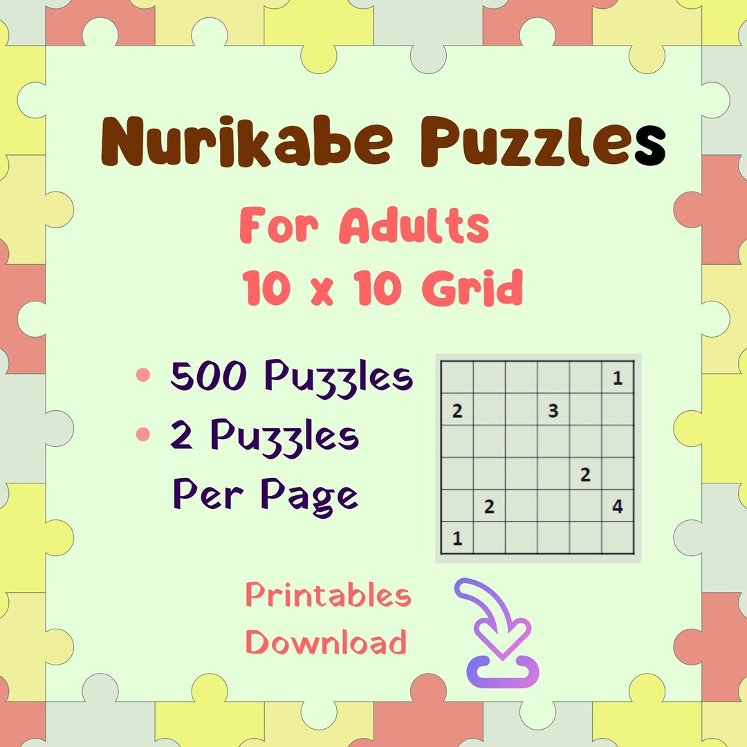 Nurikabe Puzzle Book Nurikabe Book Nurikabe Puzzle Book for Adults 10 X ...