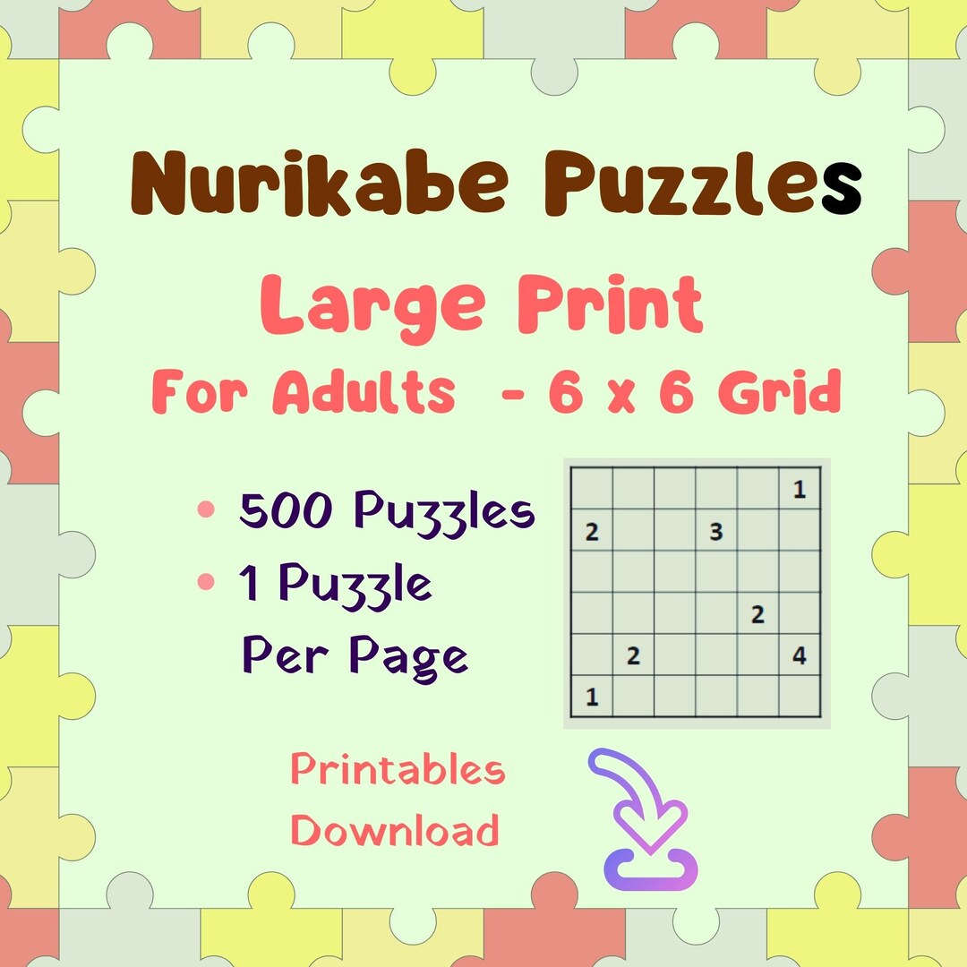 Nurikabe Puzzle Book - Nurikabe Book - Nurikabe Puzzle Book for Adults ...