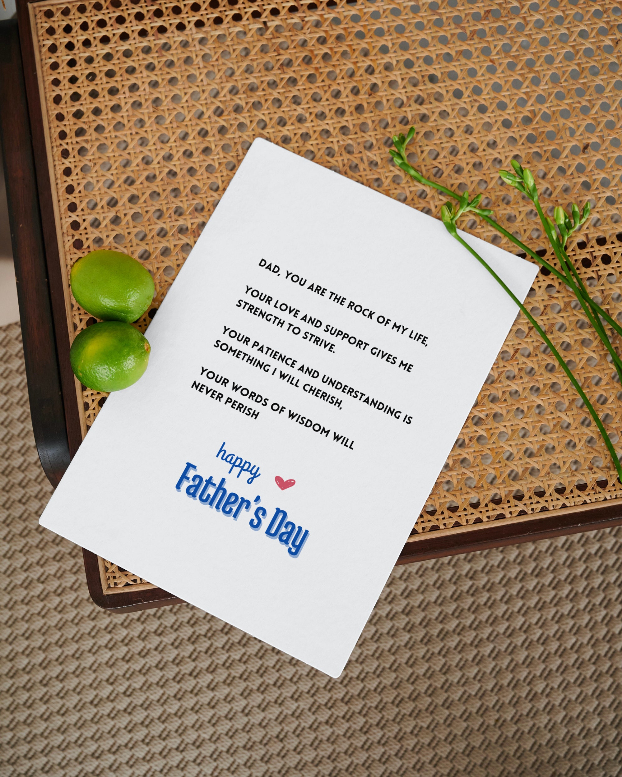 Fathers Day Card Poem Printable Dad, You Are the Rock of My Life - Etsy