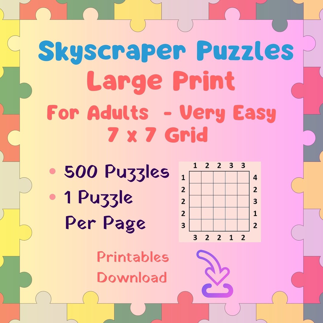 Skyscrapers Puzzle Book Skyscraper Puzzles Skyscraper Puzzle Teaser One ...