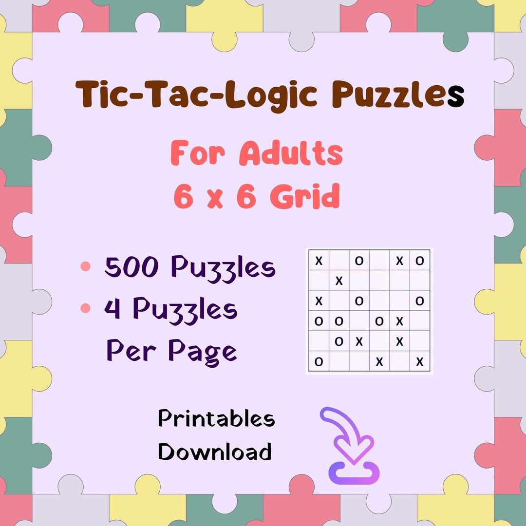 Tic Tac Logic Tic Tac Logic Puzzle Book Tic Tac Logic Book for Adults 6 ...