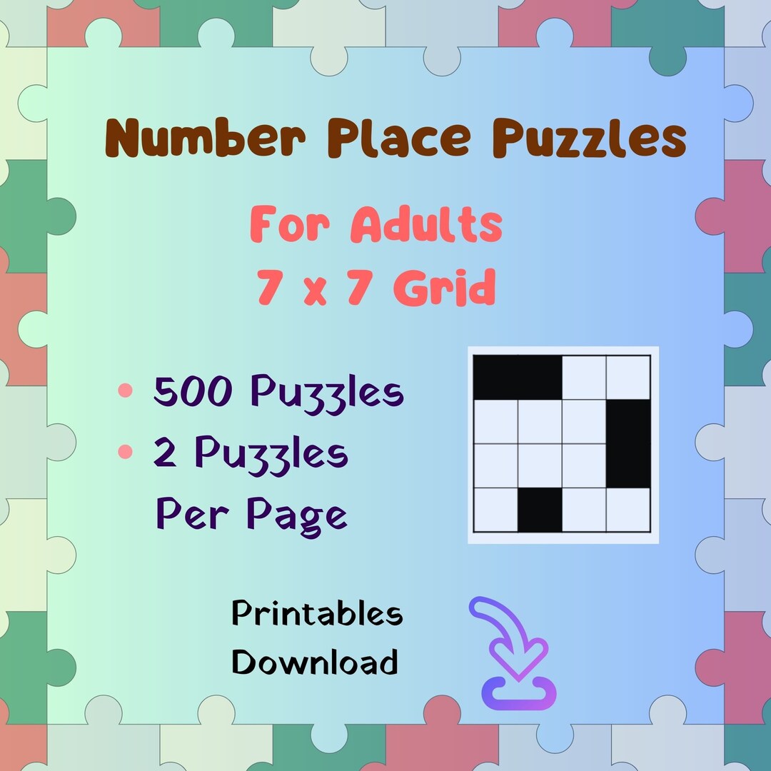 Number Place Puzzle Book - Number Plae Puzzles for Adults - Number ...