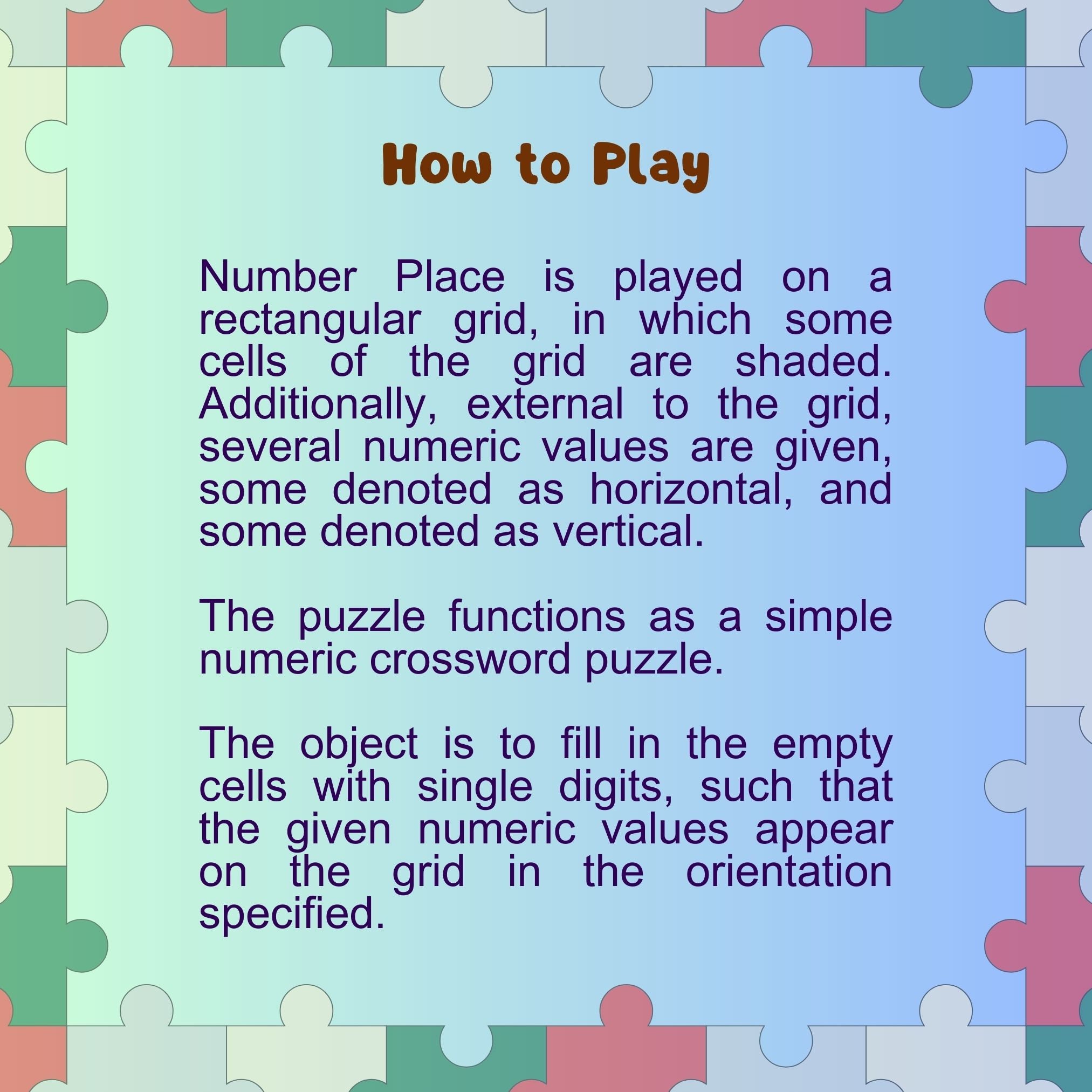 Number Place Puzzle Book Number Plae Puzzles for Adults Number Place ...