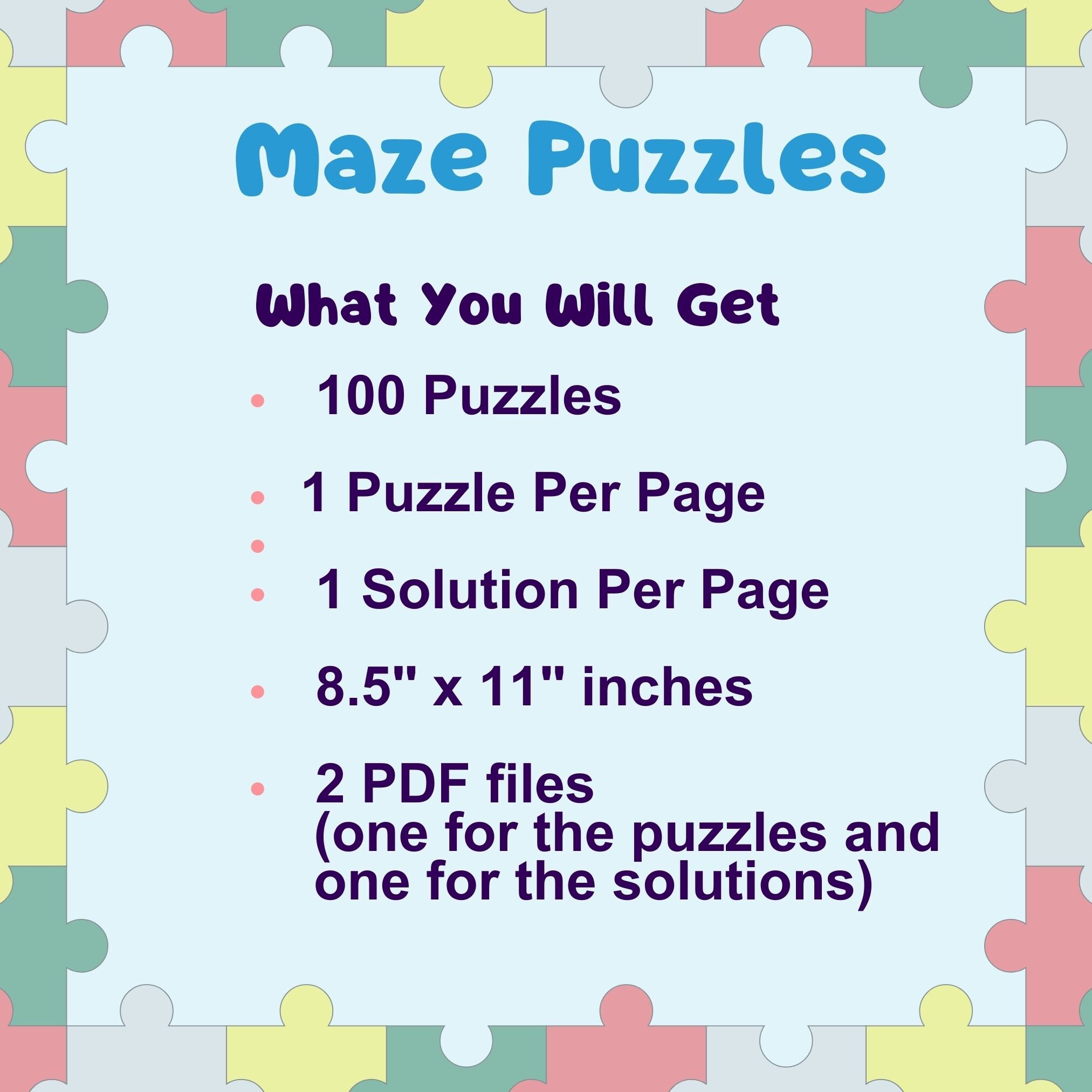 Maze Puzzle Maze Puzzle Books 101 Fun Maze Puzzles Bulk Maze Puzzles ... Maze Puzzle Maze Puzzle Books 101 Fun Maze Puzzles Bulk Maze Puzzles ...