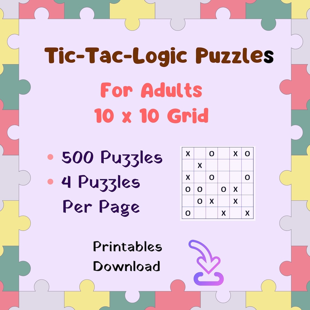 Tic Tac Logic - Tic Tac Logic Puzzle Book - Tic Tac Logic Book for ...