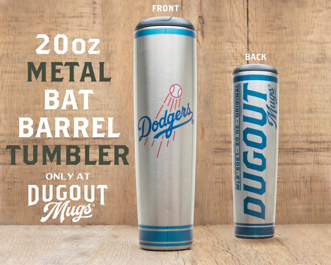 Los Angeles Dodgers Metal Dugout Mug | Stainless Steel Baseball Bat Mug ...