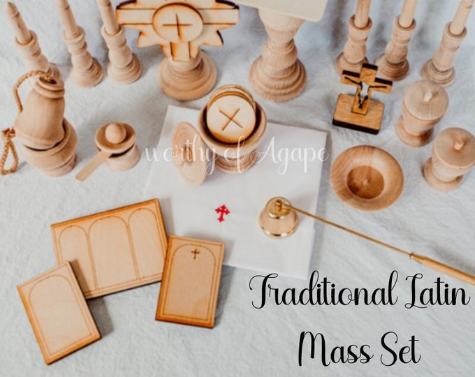 Wooden Traditional Latin Mass Play Set: Catholic Montessori Toy - Etsy