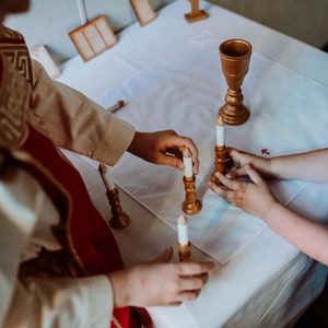 Painted Traditional Latin Mass Play Set Play Mass Kit Wooden Mass Set ...