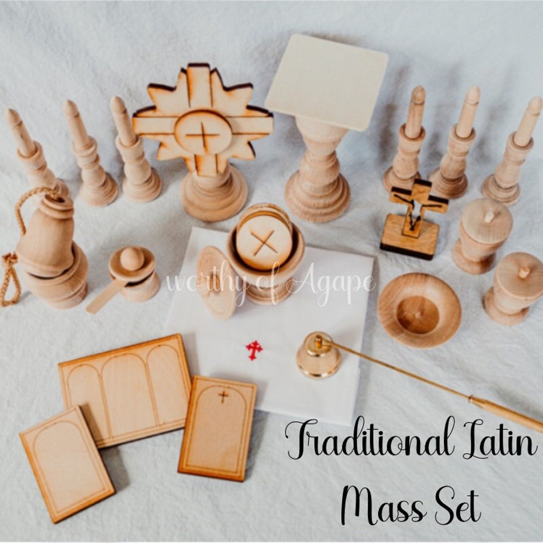 Wooden Traditional Latin Mass Play Set: Catholic Montessori Toy - Etsy