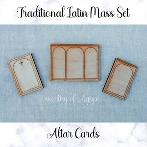 Painted Traditional Latin Mass Play Set Play Mass Kit Wooden Mass Set ...