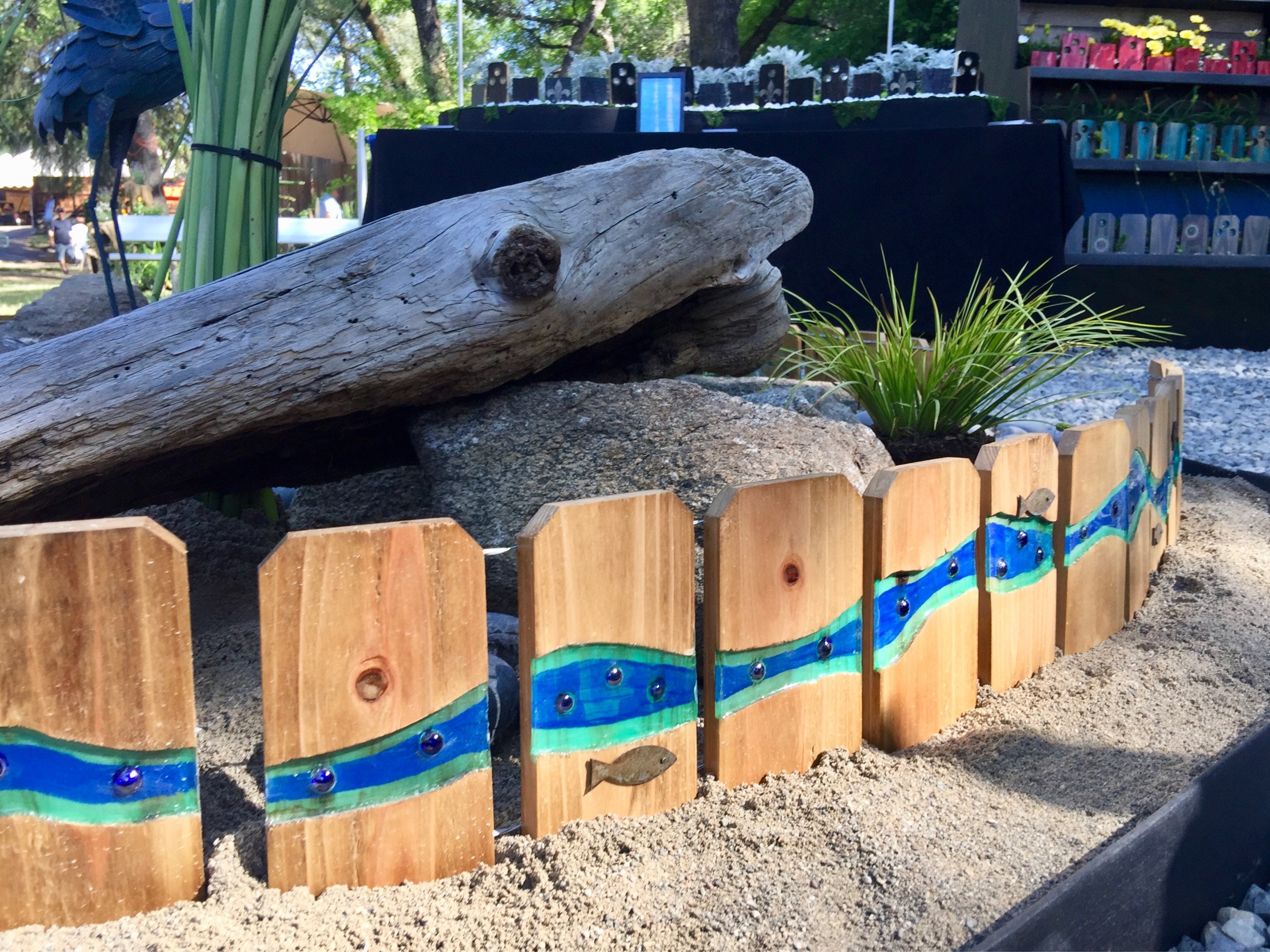 River's Edge Inspired Garden Border With Glass Marbles and | Etsy