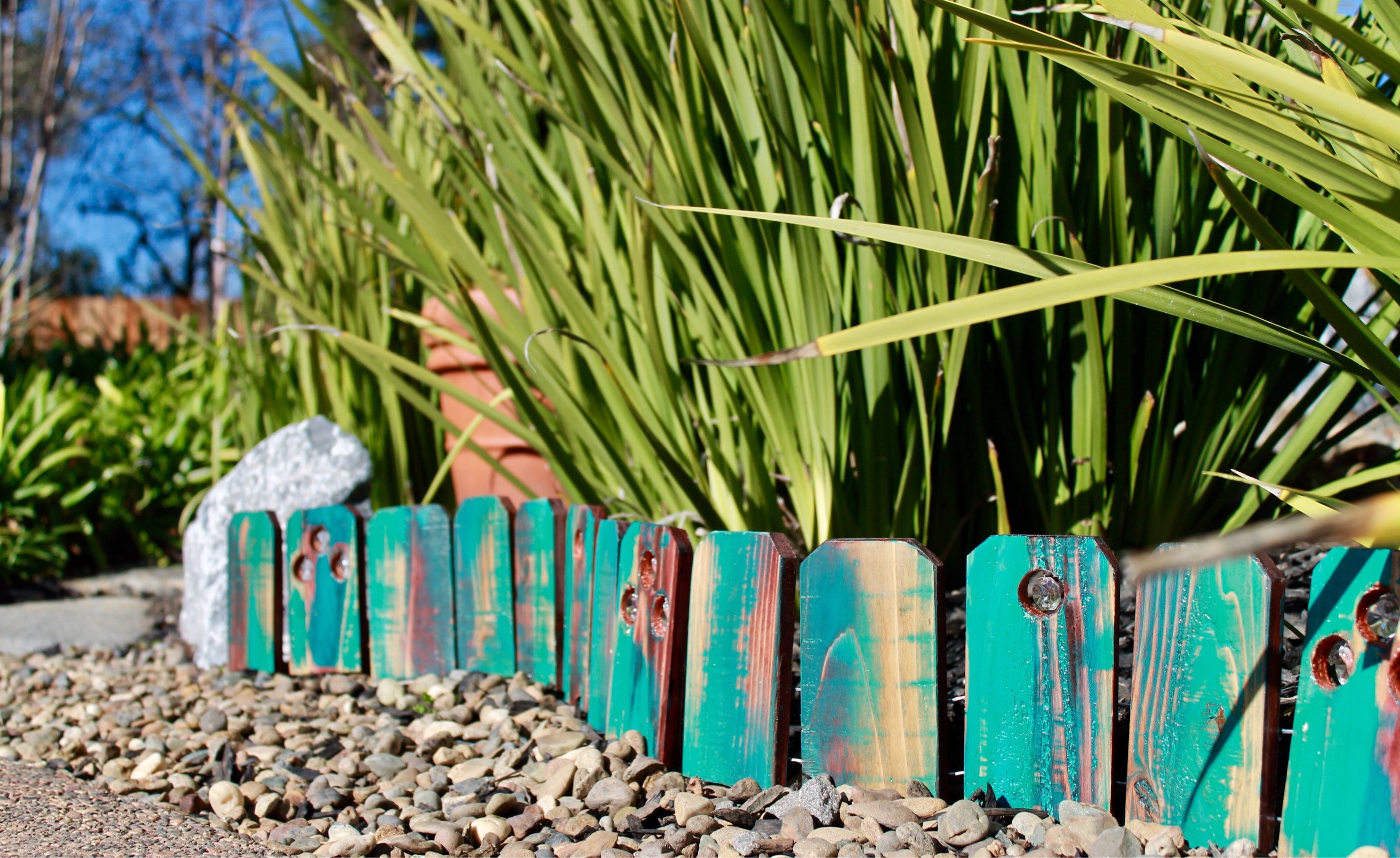 Mountain Lake Inspired Garden Border With Crystal - Etsy