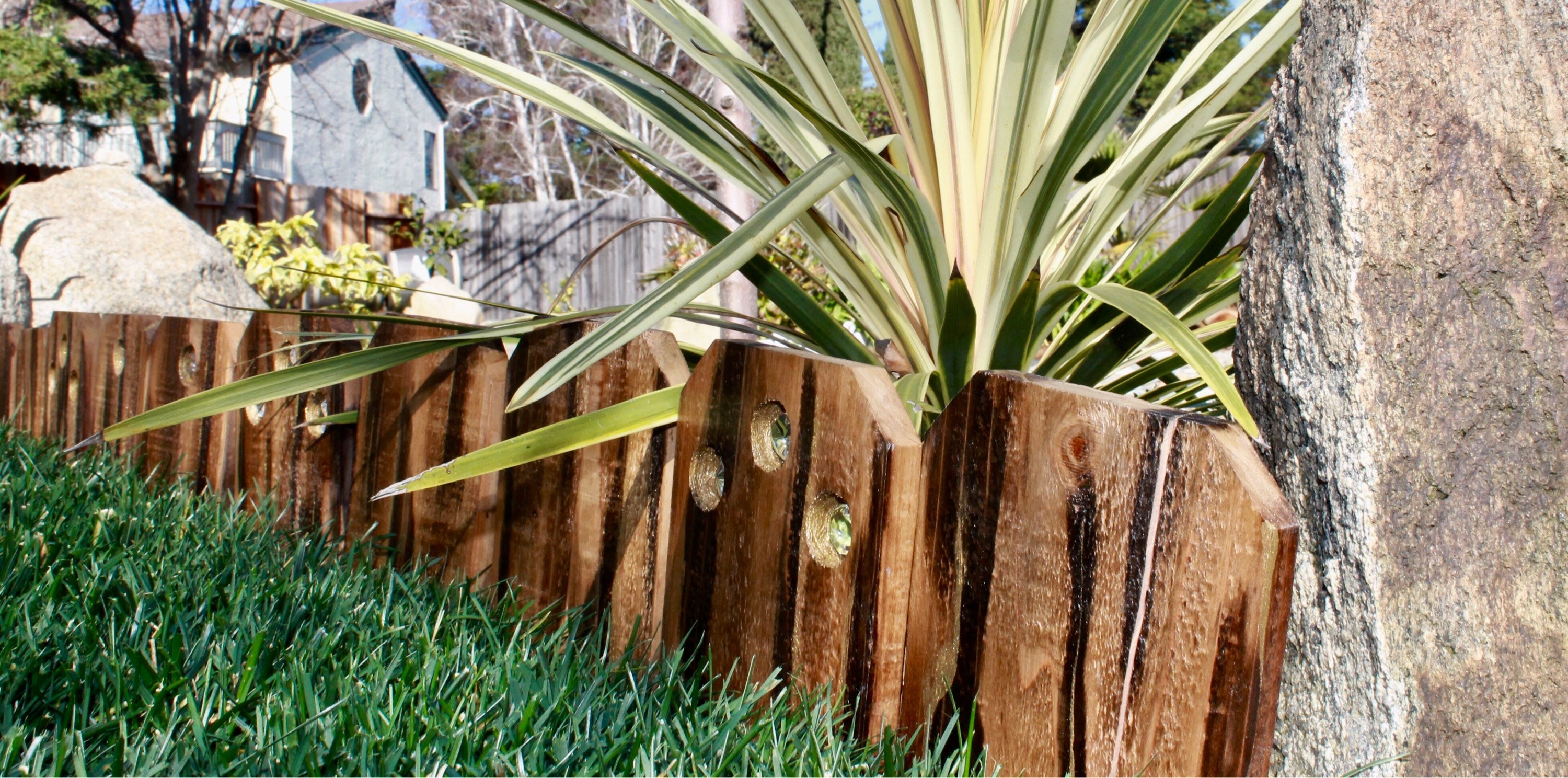 Tiger's Eye Inspired Garden Border With Crystal | Etsy