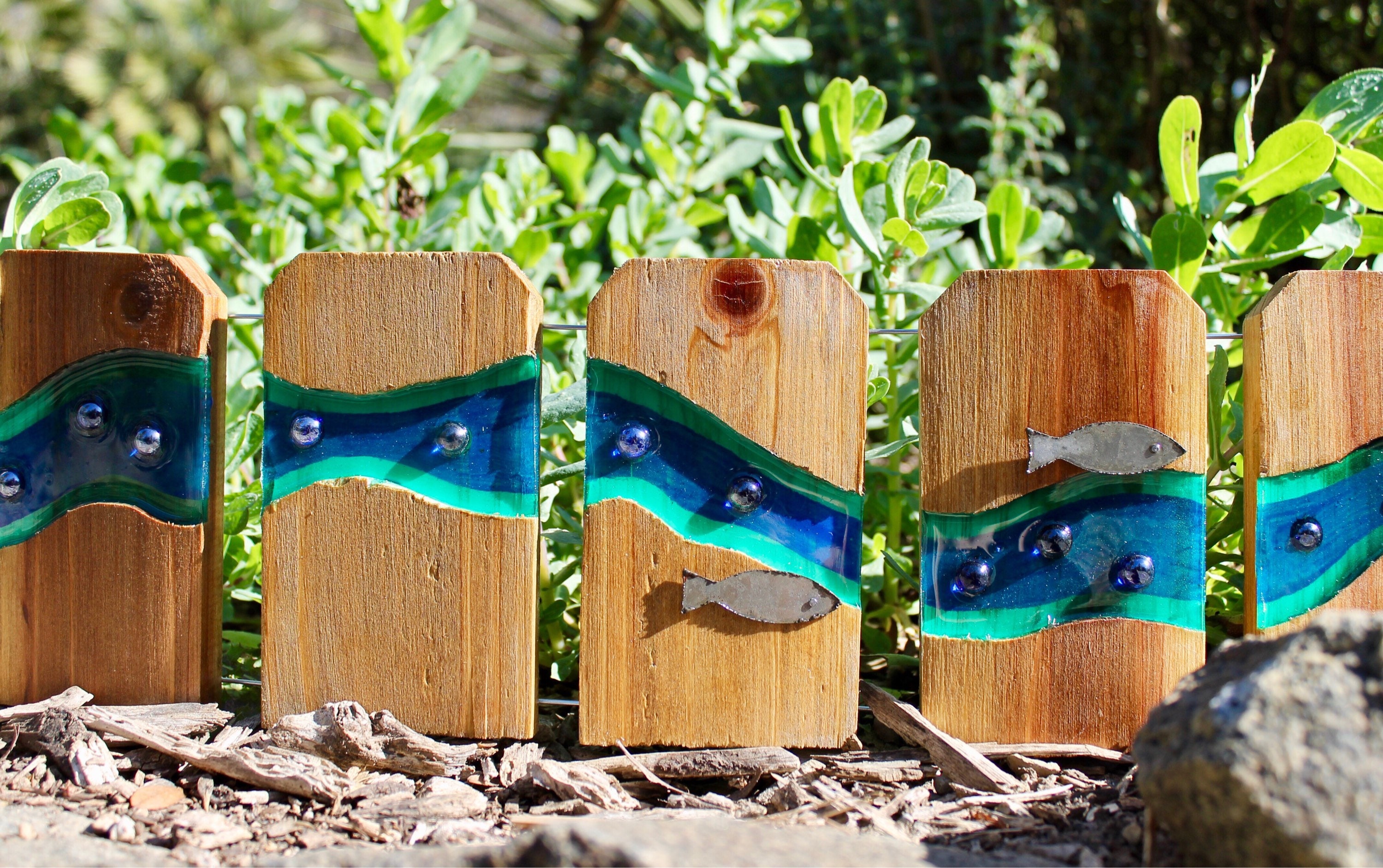 River's Edge Inspired Garden Border With Glass Marbles and - Etsy Canada