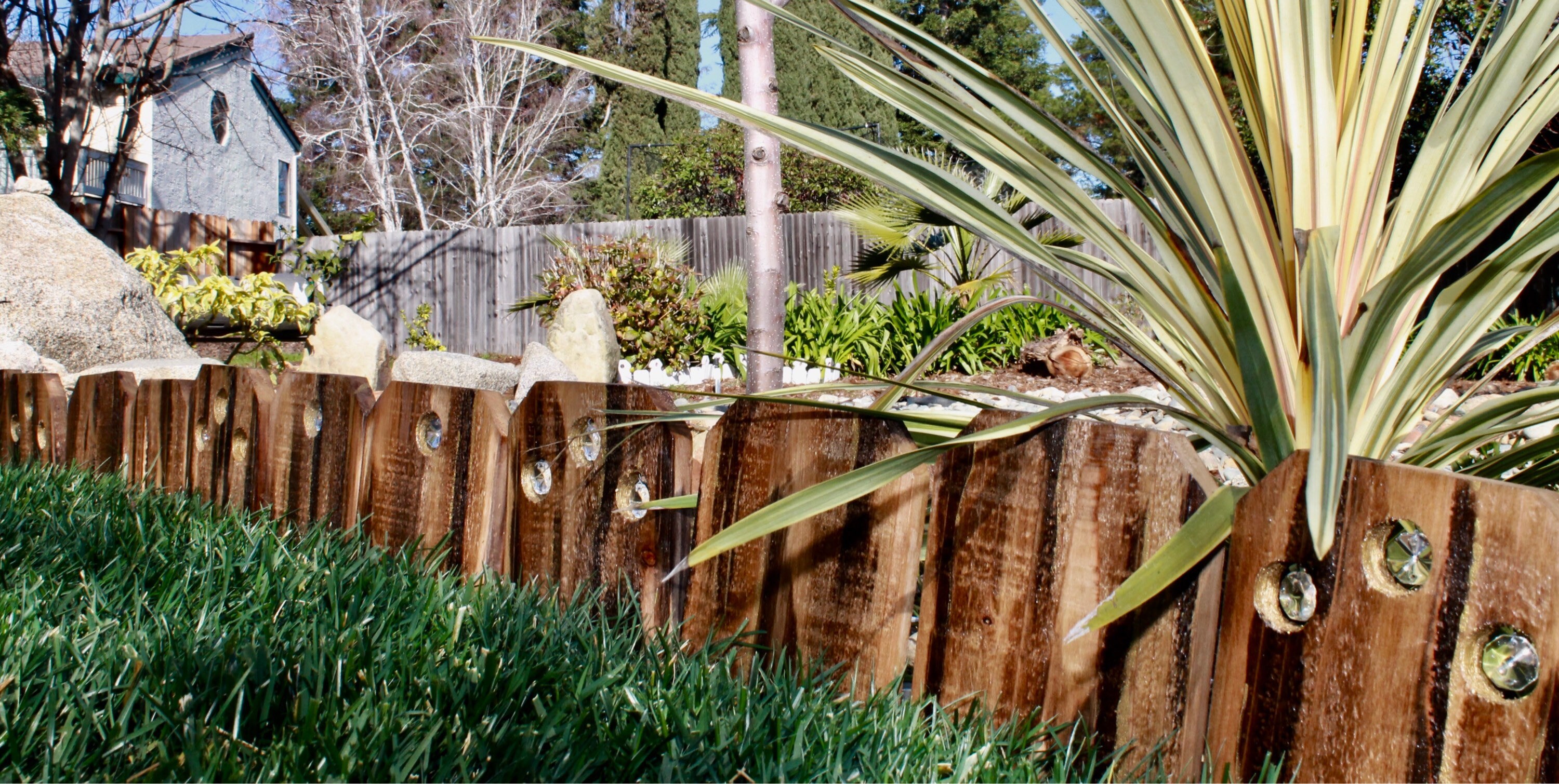 Tiger's Eye Inspired Garden Border With Crystal | Etsy