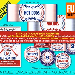Baseball Candy Bar Wrappers, for Hershey’s 1.55 Oz Chocolate Bar ...