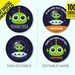 Cute Space Alien Printable Favor Tag Girl or Boy Birthday Party ...