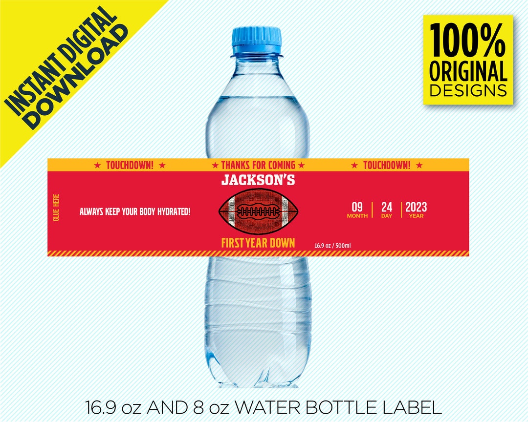 Kansas City Colors Printable Water Bottle Labels - KC Football Team ...