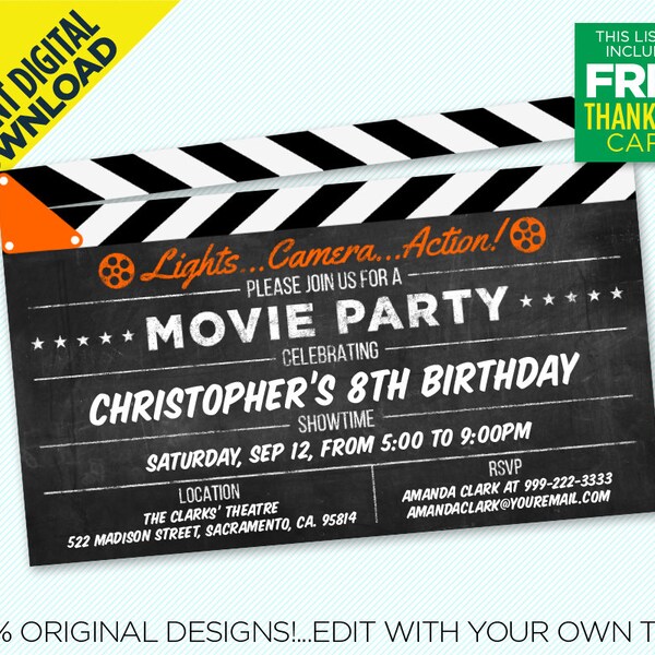 Camera Invitation - Etsy