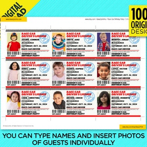 Race Car Party Printable Driver's License | F1 Birthday Party | Insert ...