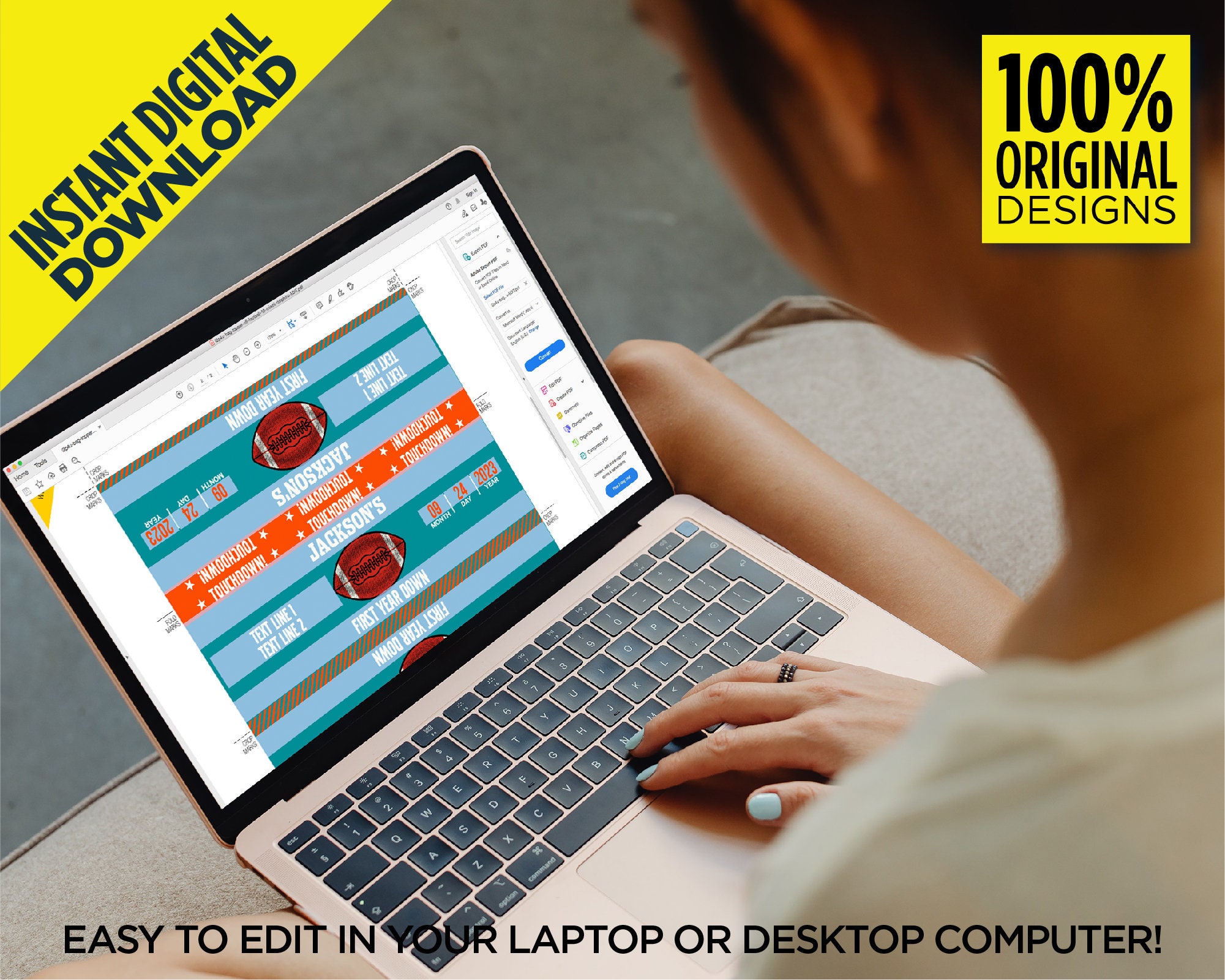 Miami Colors Birthday Party Printable Bag Topper Miami Aqua - Etsy