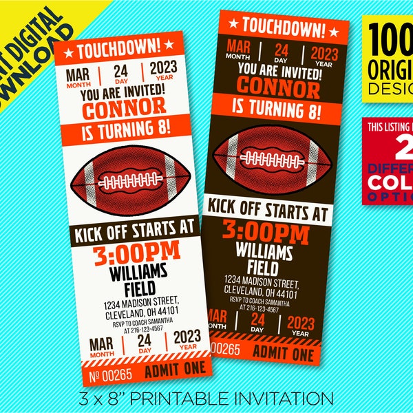 Cleveland browns party invitation - Etsy.de