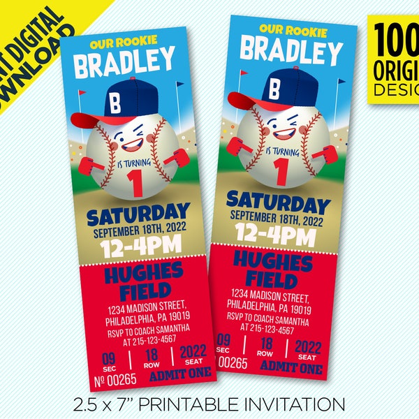 Phillies Ticket Printable - Etsy