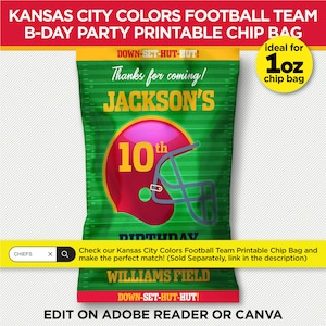 Kansas City Colors Football Team Printable Surprise Game Ticket | KC ...