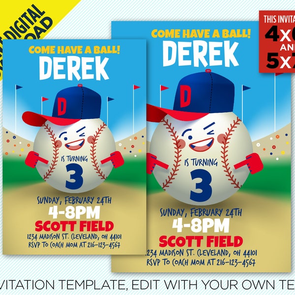 Cleveland Guardians Birthday Invitation - Etsy